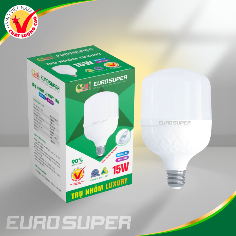 ĐÈN LED TRỤ NHÔM LUXURY E15
