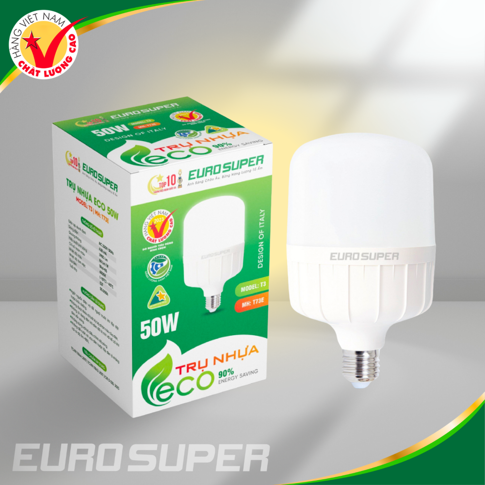ĐÈN LED TRỤ NHỰA ECO E50